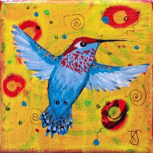 Two Crows Studio - Aqua Hummer in Yellow II