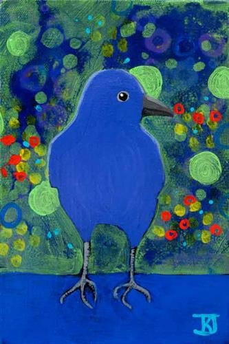 Two Crows Studio - Crow Among the Poppies II