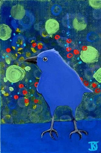 Two Crows Studio - Crow Among the Poppies