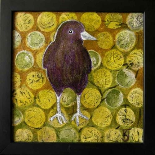 Two Crows Studio - Crow & Green Dots