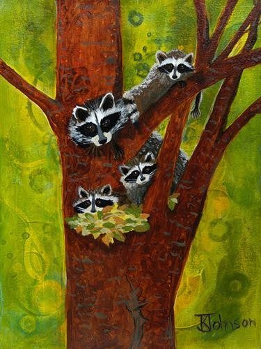 Two Crows Studio - Raccoon Family
