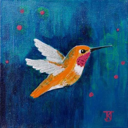 Two Crows Studio - Rufous Hummingbird (male, side)